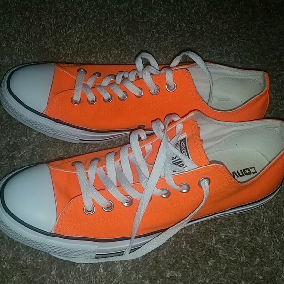 Converse | Shoes | Neon Orange Converse All Star Size Men 12 Women ...